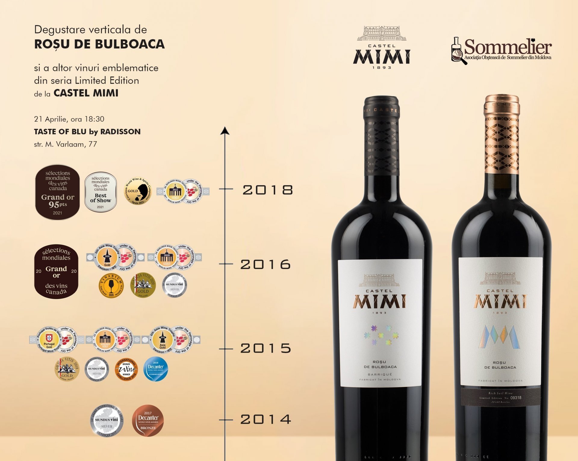 Degustare verticala de Rosu de Bulboaca si cele mai bune vin